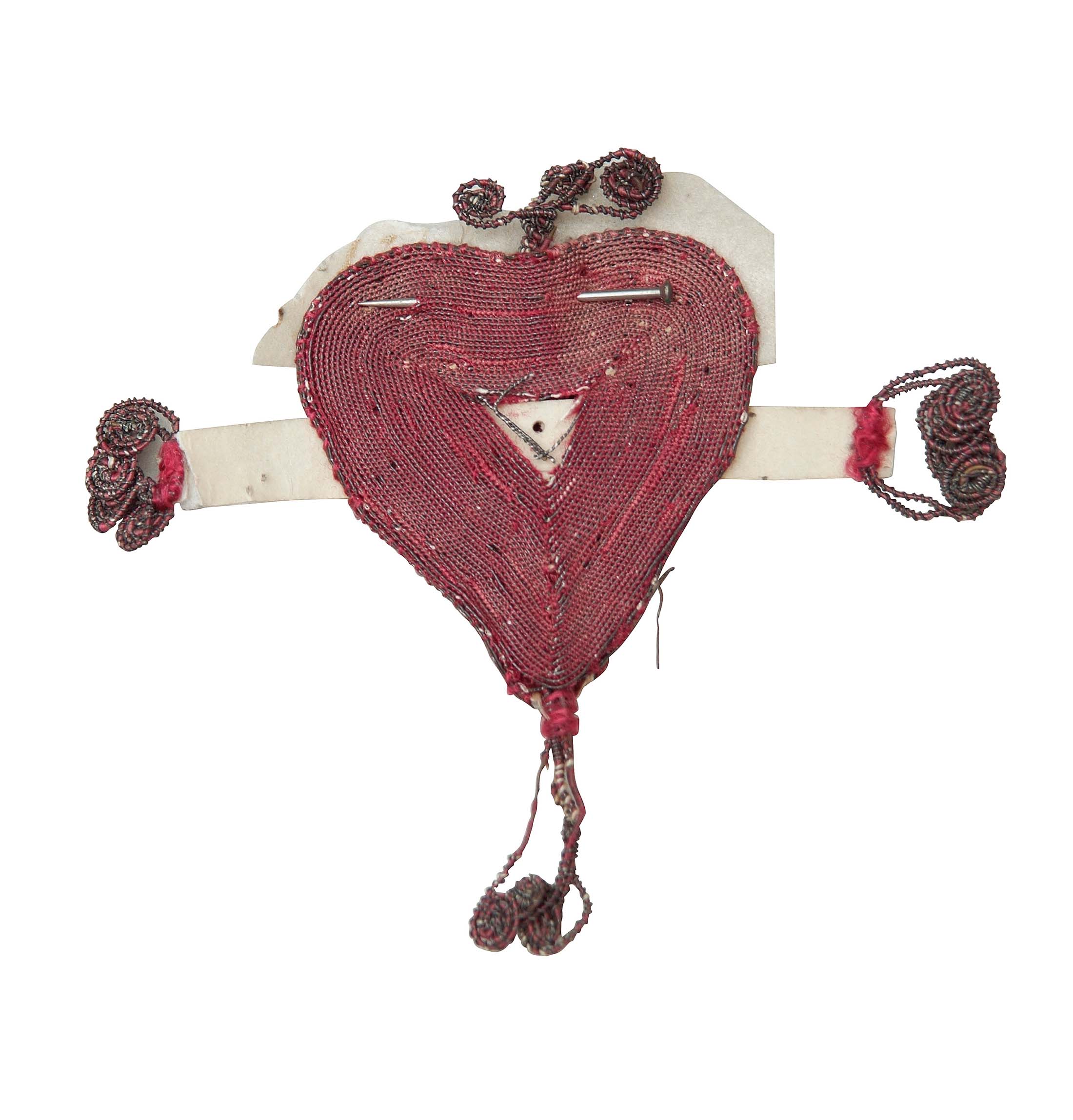 Token: Handmade paper and textile heart - Foundling Museum