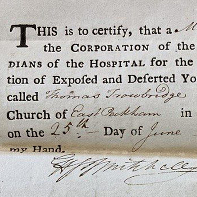 Forgotten Foundlings: Uncovering the life of Thomas Trowbridge ...